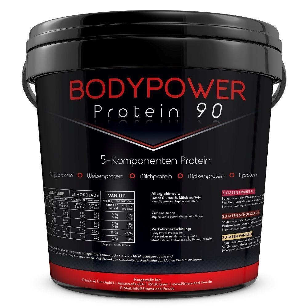 Body Power Protein 90 5kg Eimer Schoko, 63,99