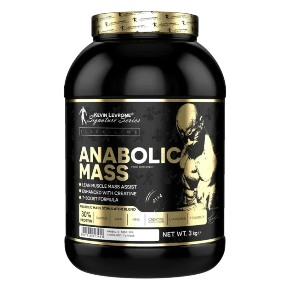 Kevin Levrone Anabolic Mass 3kg Weight Gainer Dose Strawberry, 39,90